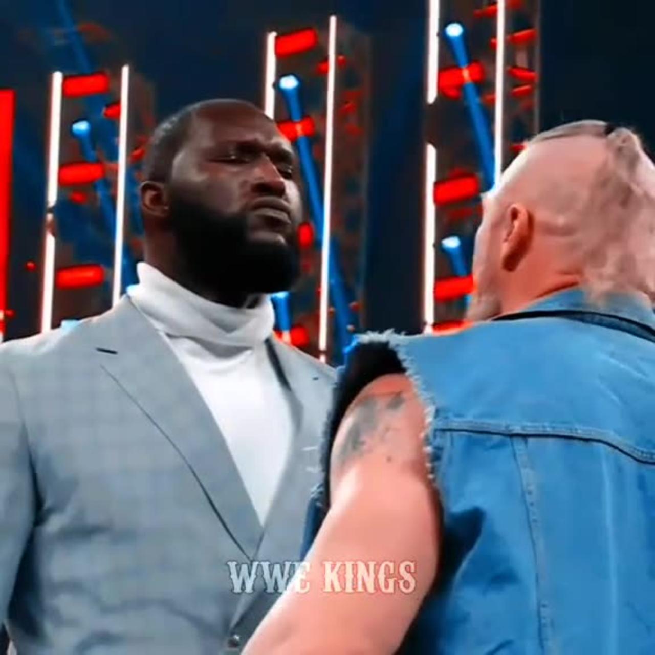 wwe super stars brock lesner and omos face to - One News Page VIDEO