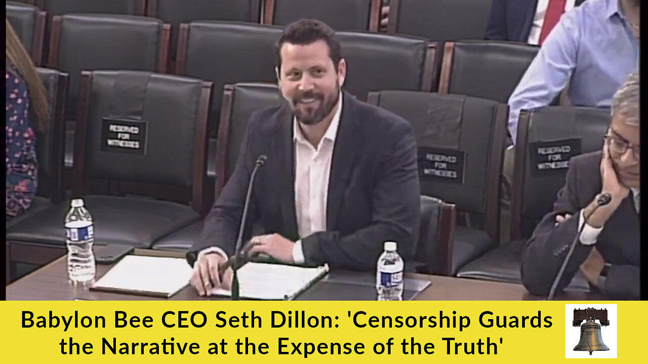 Babylon Bee CEO Seth Dillon: 'Censorship - One News Page VIDEO