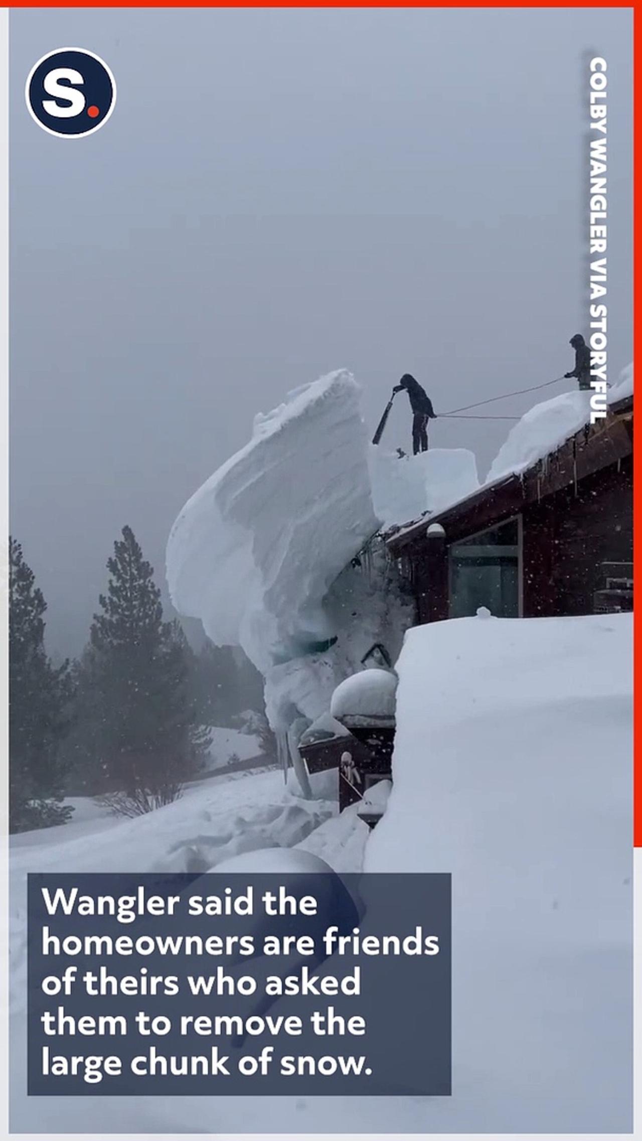 Huge Slab of Snow Removed From Roof of Northern - One News Page VIDEO