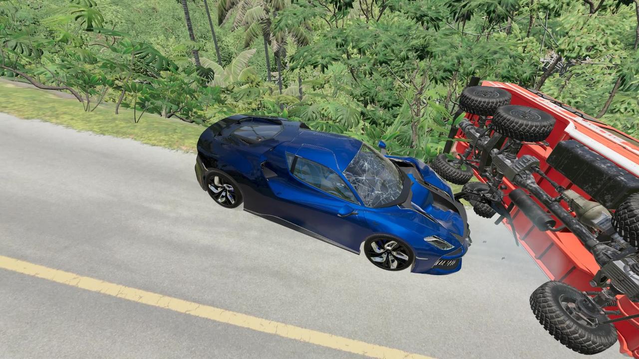 Obstacle on the road #14 - BeamNG Drive | World - One News Page VIDEO