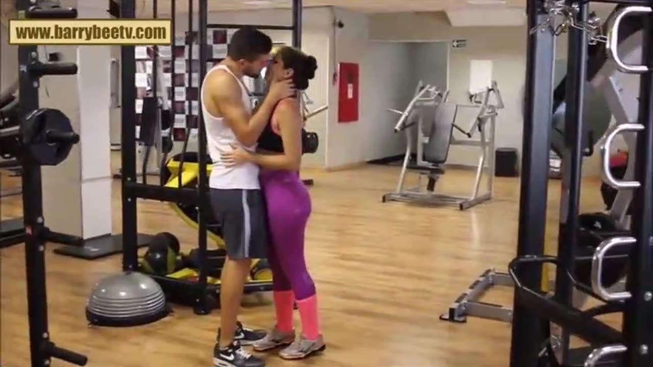 Kissing Prank - Extreme Gym - One News Page VIDEO