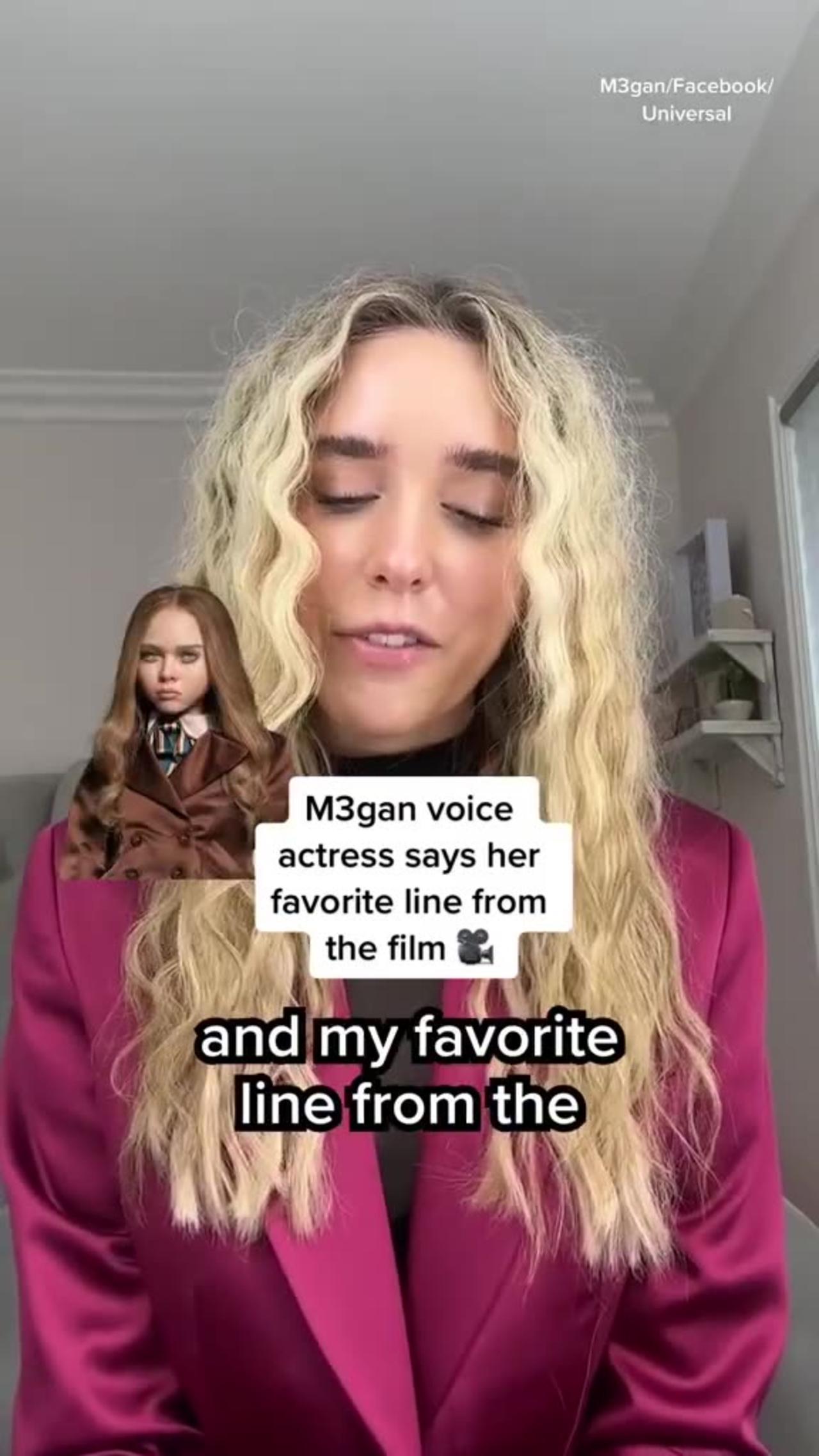 #M3gan voice actress says her favorite line from - One News Page VIDEO