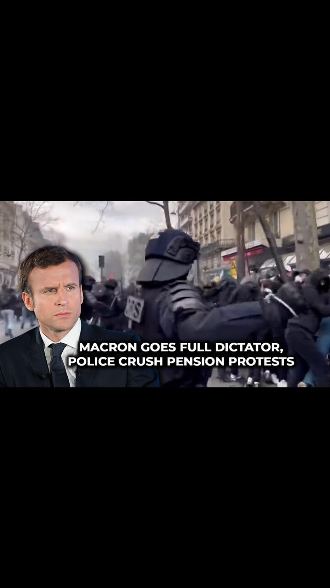 Macron Goes Full Dictator, Police Crush Pension - One News Page VIDEO