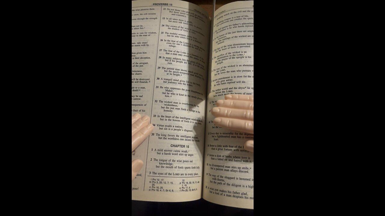 Tuesday reading time with SPH: Proverbs 15: 1-4. - One News Page VIDEO