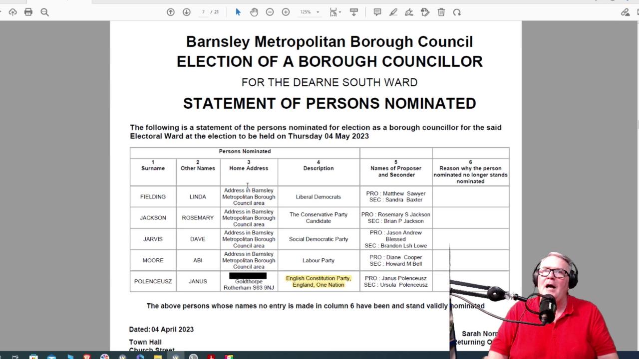 Candidates for English Constitution Party - One News Page VIDEO