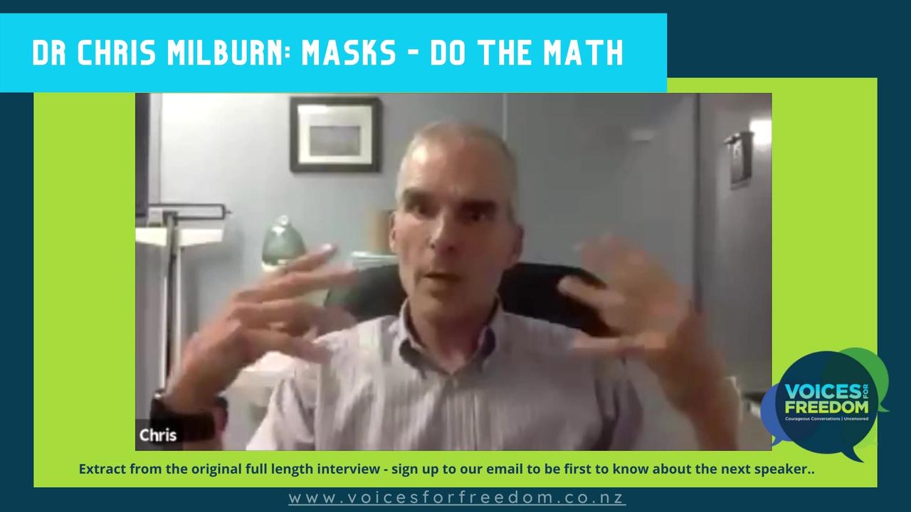 Dr Chris Milburn On Masks: Do The Math - One News Page VIDEO