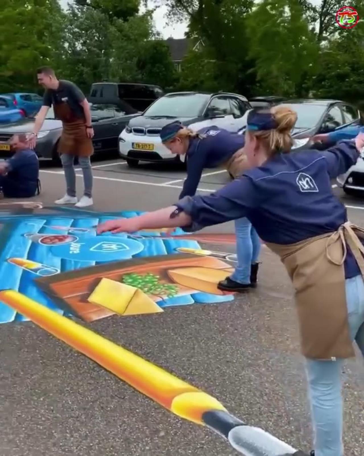 Amazing 3D Street Art Creation - One News Page VIDEO