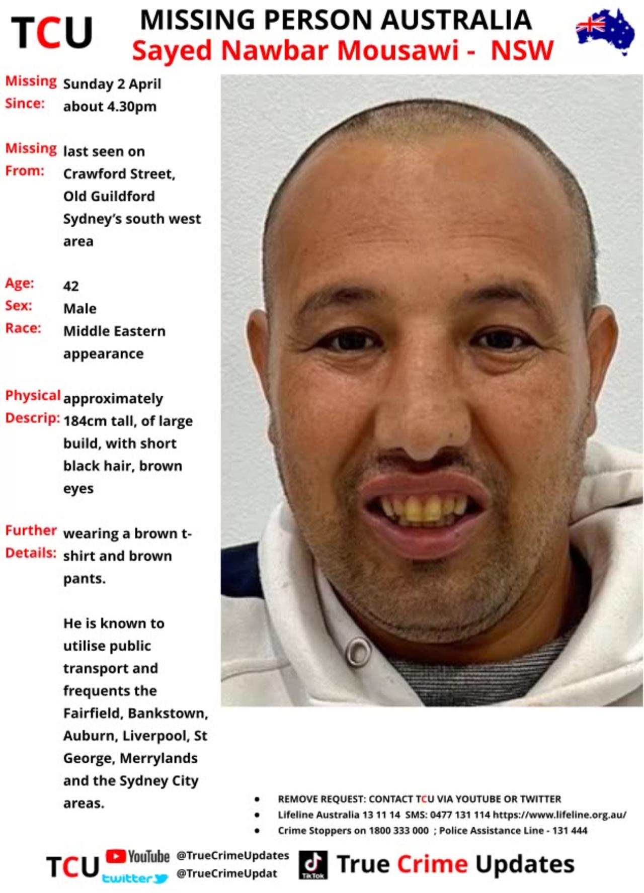 Missing Person Australia - Sayed Nawbar Mousawi - One News Page VIDEO