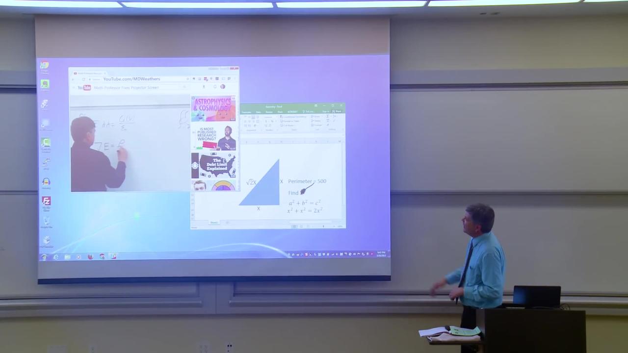 Math Professor Fixes Projector Screen April - One News Page VIDEO