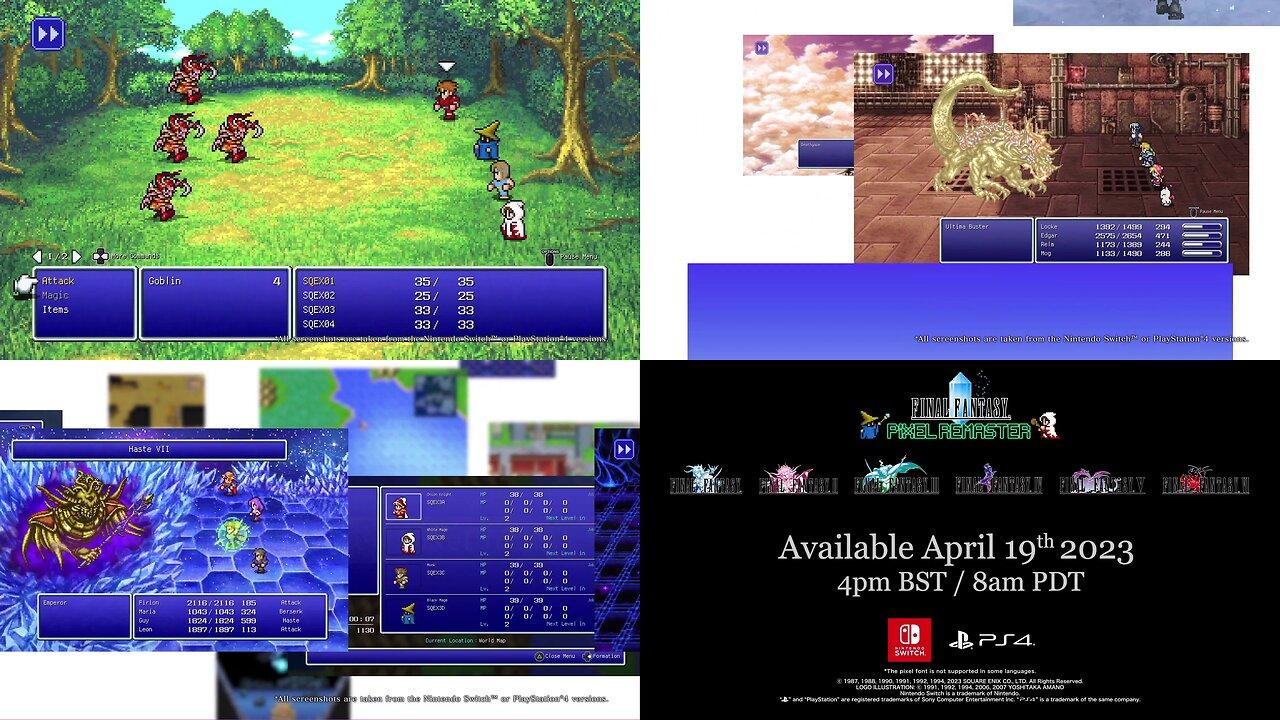 Final Fantasy Pixel Remaster Collection - - One News Page VIDEO