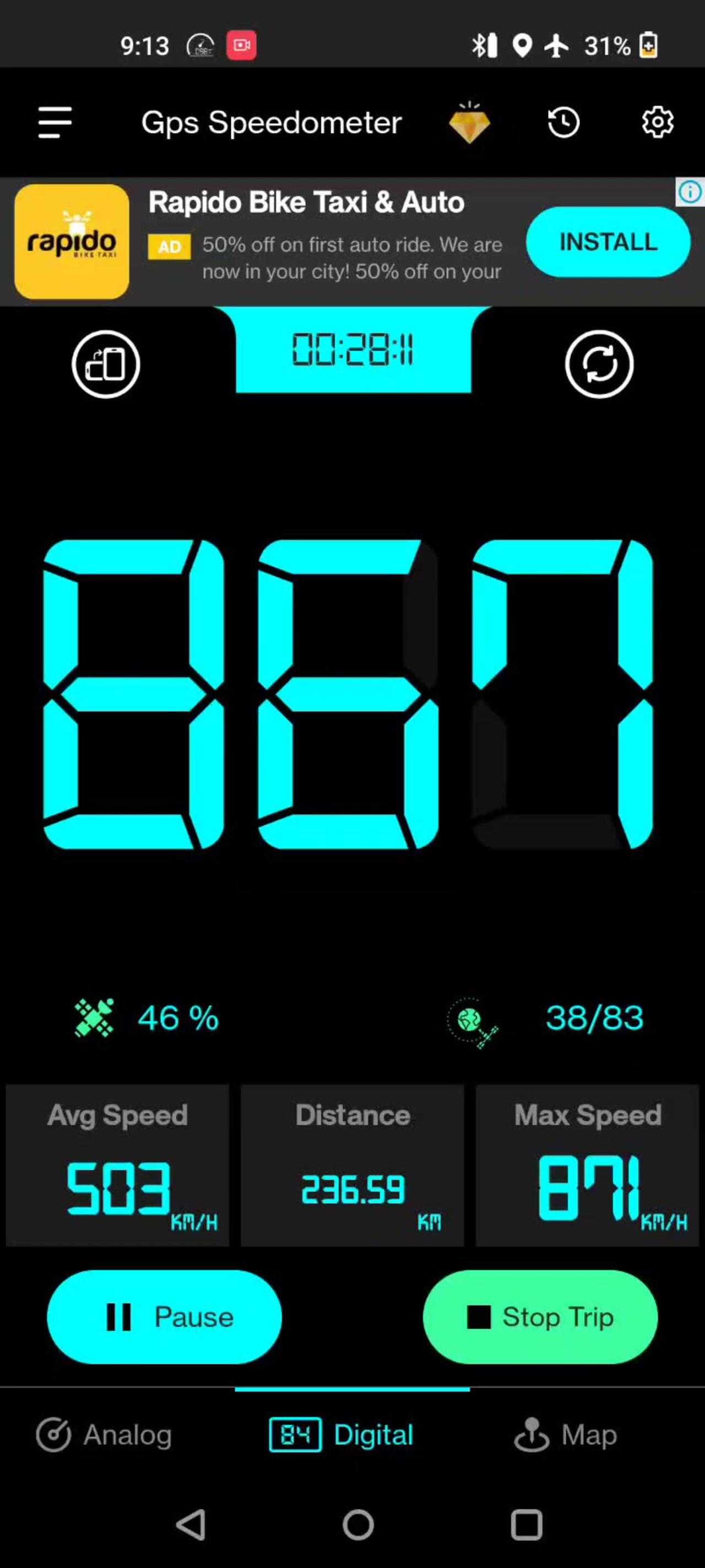 Flight Speed takeoff to landing gps track live - One News Page VIDEO