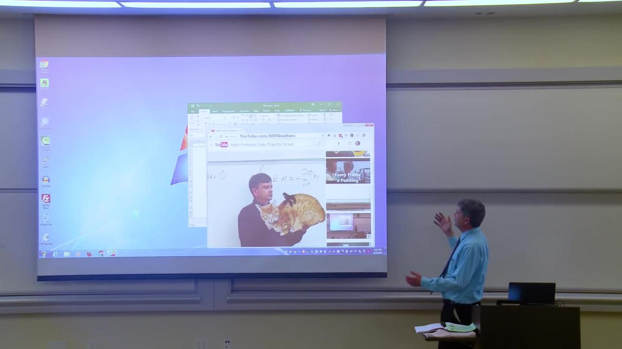 Math professor fixes projector screen april - One News Page VIDEO