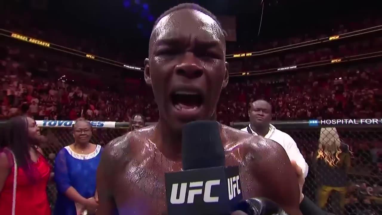 Israel Adesanya Octagon Interview | UFC 287 - One News Page VIDEO