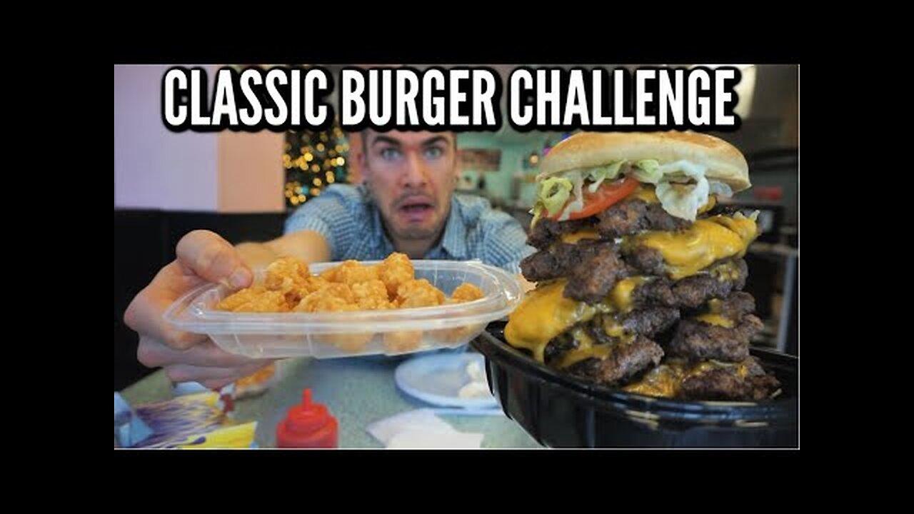 FAMOUS AMERICAN BURGER CHALLENGE | Big Classic - One News Page VIDEO