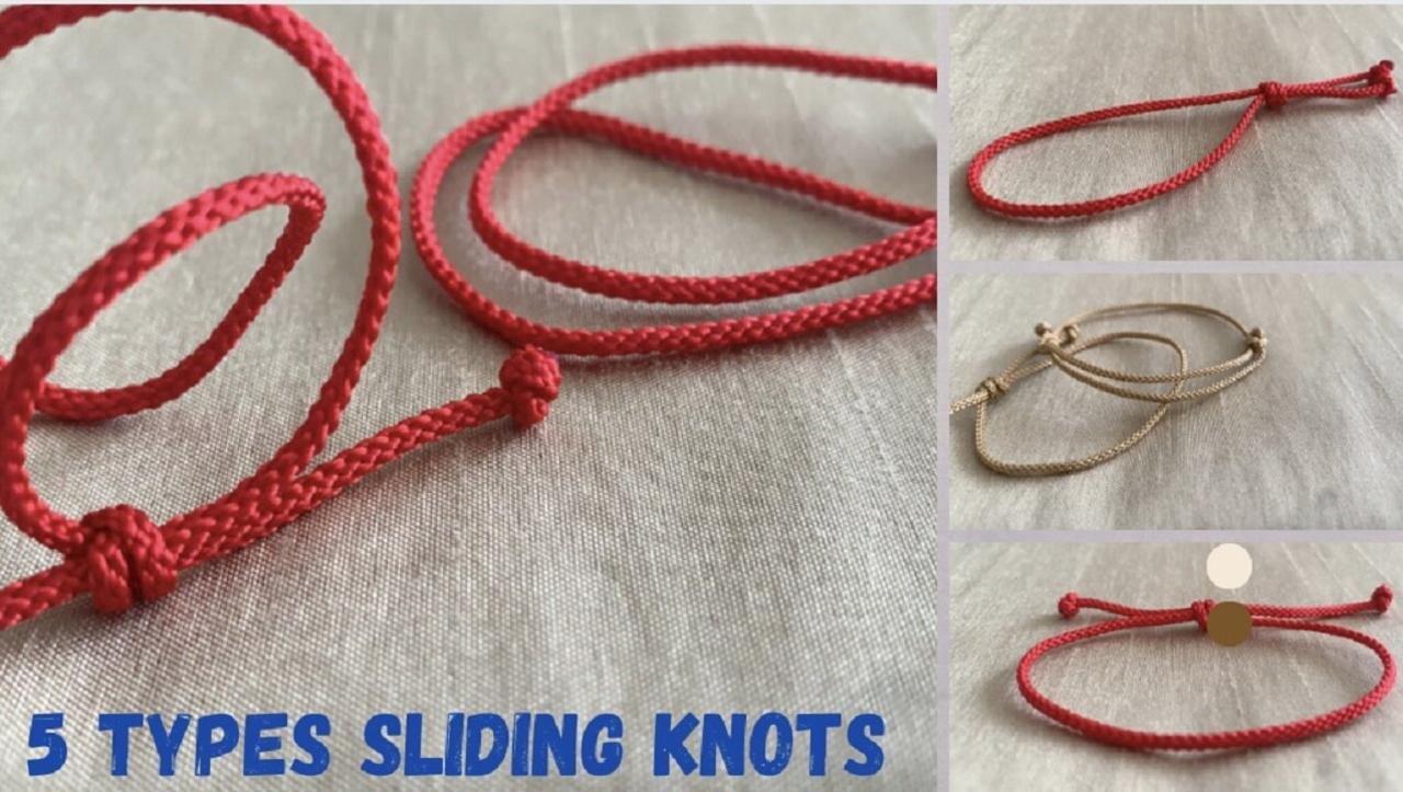 5 types Sliding knot for bracelet (5 tipos de - One News Page VIDEO