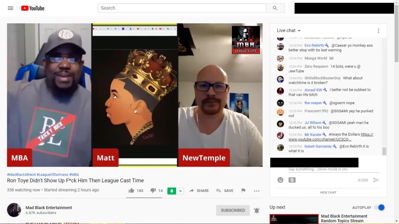 Ron Toye Mad Black Atheist Full Stream - One News Page VIDEO