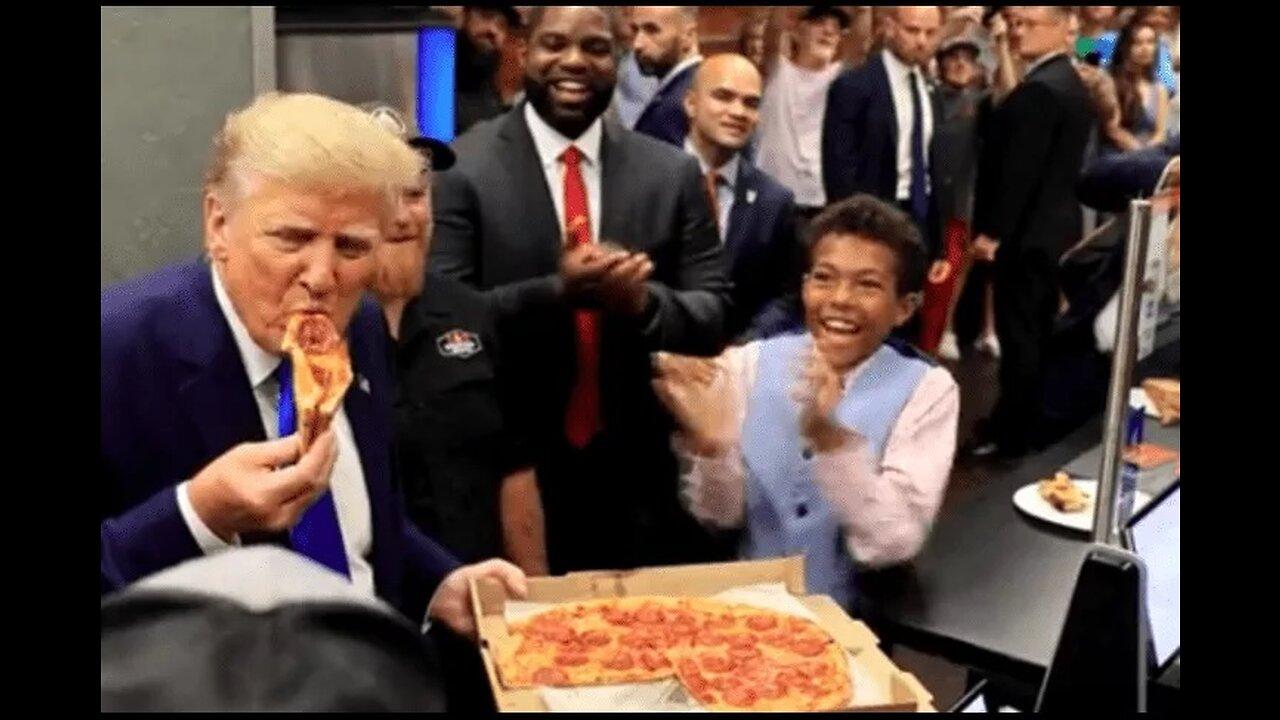 Trump Lights Things up at Pizza Place With Byron - One News Page VIDEO