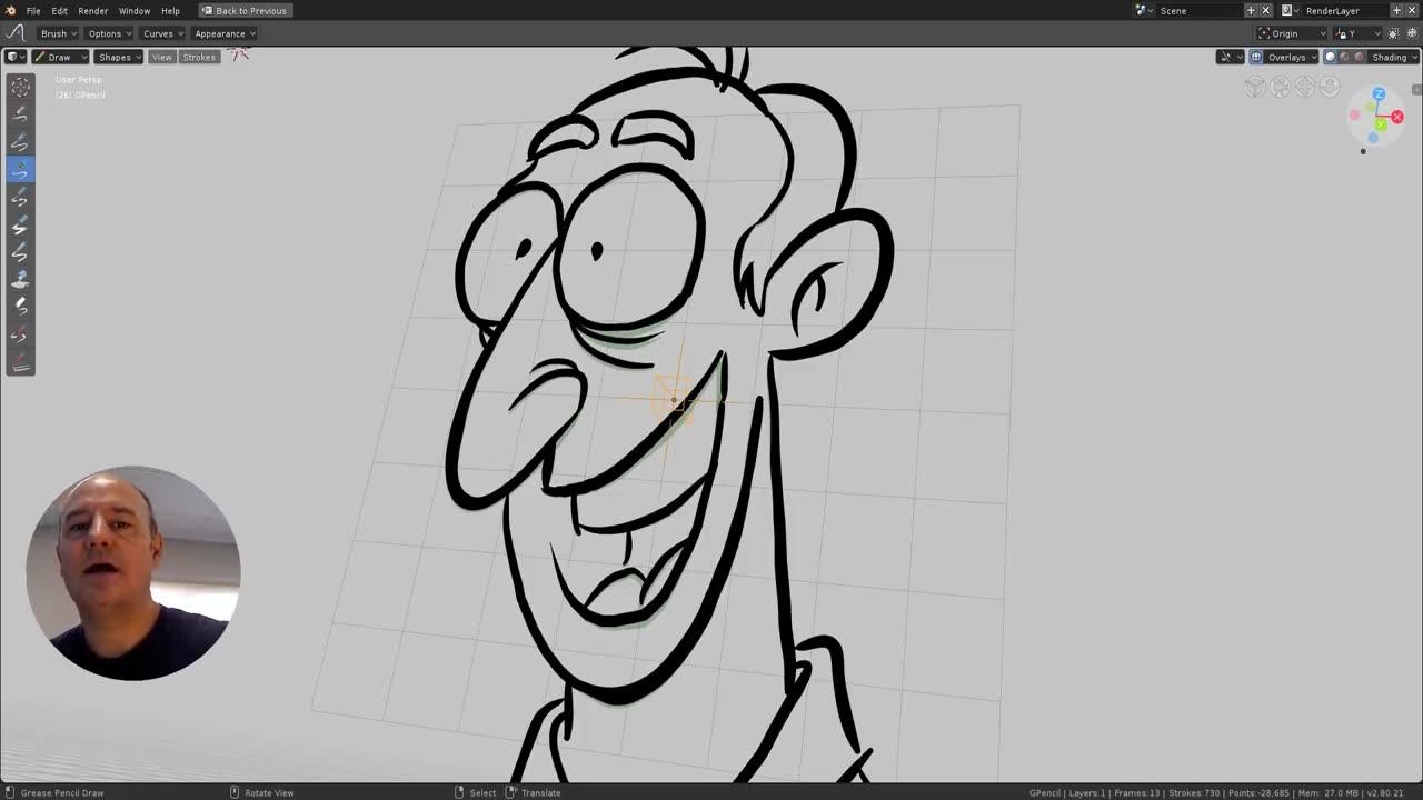 Learn Grease Pencil 2D Animation in Blender 2.8 - One News Page VIDEO