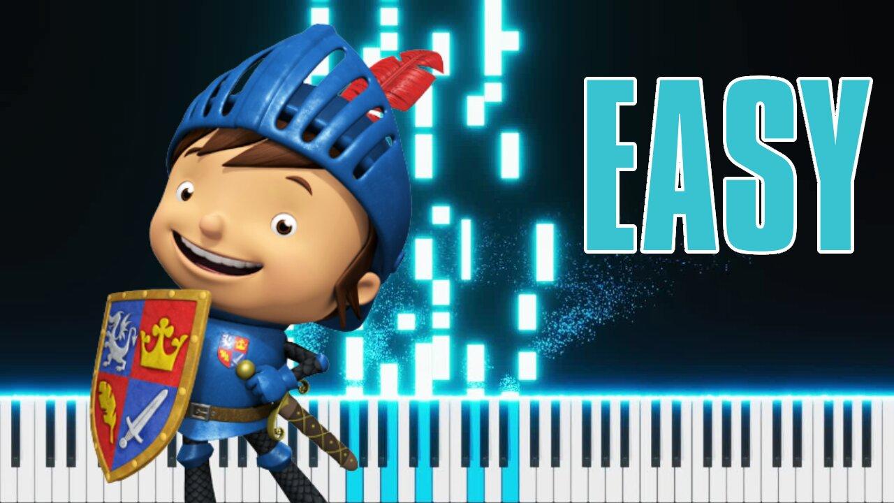 Mike the Knight - Theme Song | EASY Piano - One News Page VIDEO
