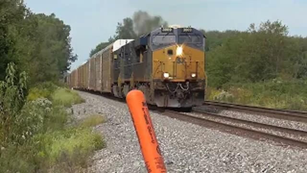 CSX M214 Autorack Train from Sterling, Ohio - One News Page VIDEO
