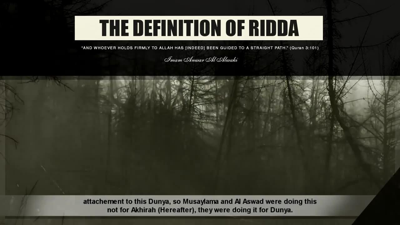 The Definition Of Ridda - Imam Anwar Al-Awlaki - One News Page VIDEO