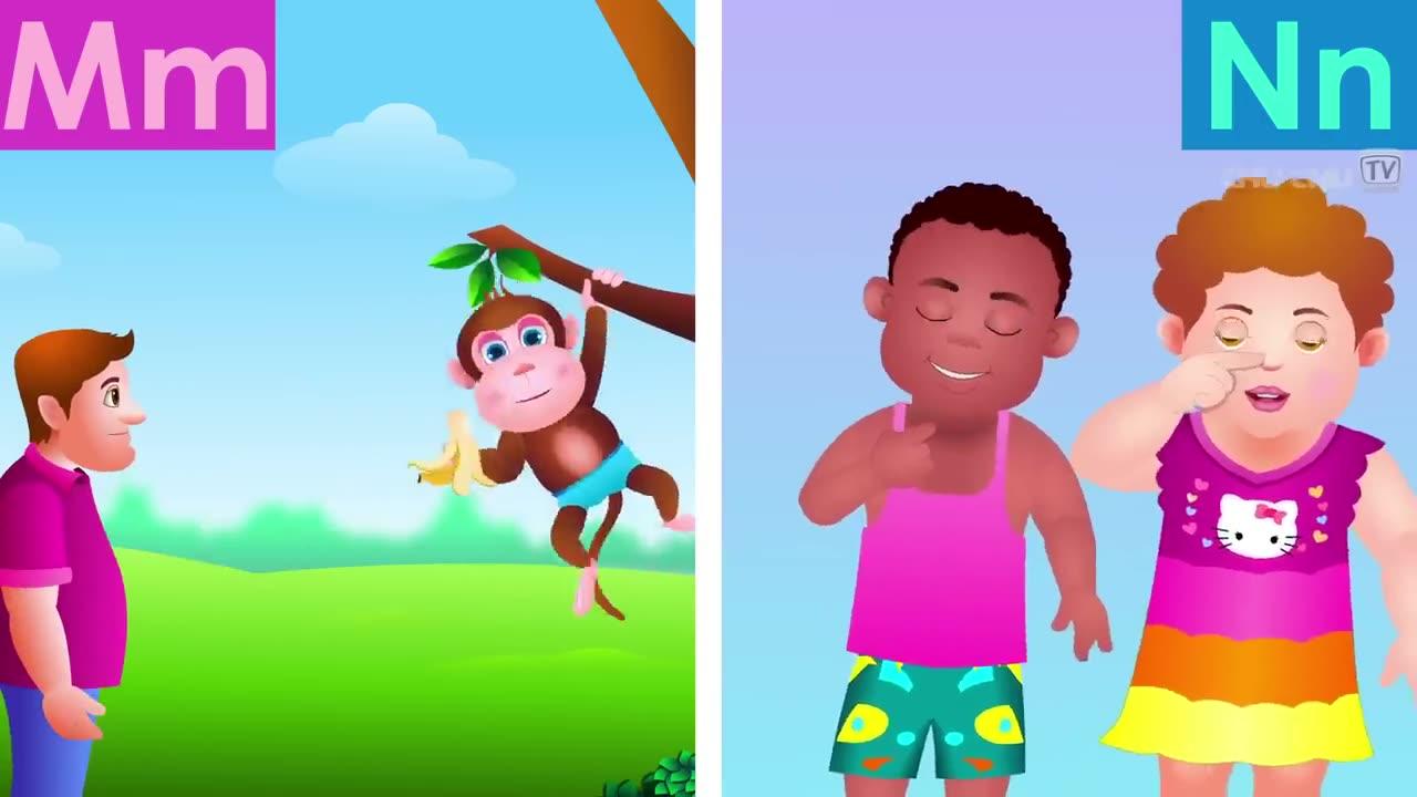 Phonics Song with TWO Words - A For Apple - ABC - One News Page VIDEO