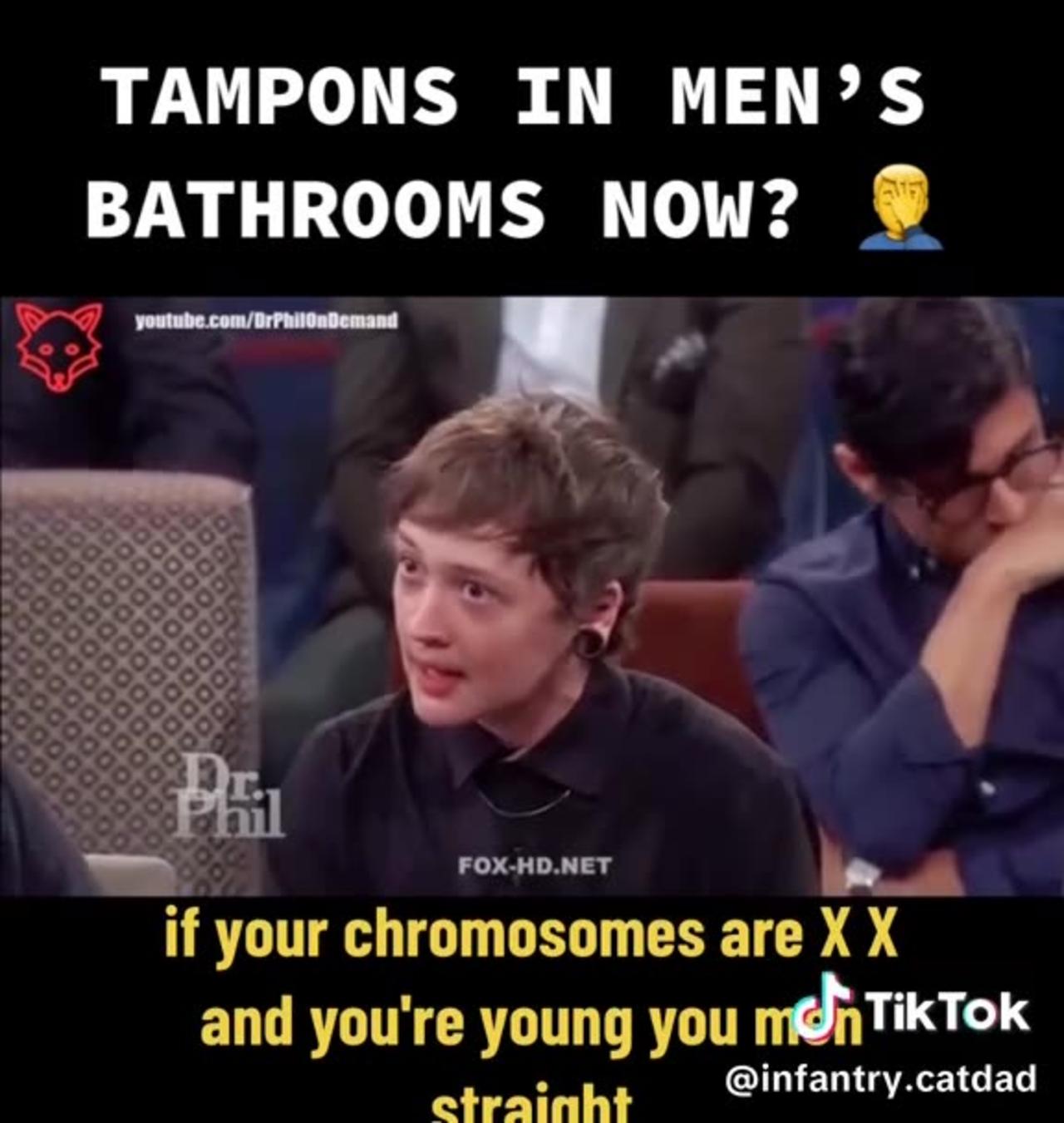 Tampons in men's bathrooms? - One News Page VIDEO