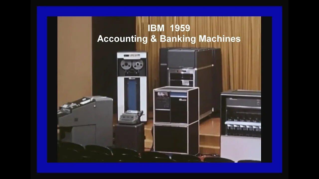 Vintage Film IBM Computers in Banking 1959 Punch - One News Page VIDEO