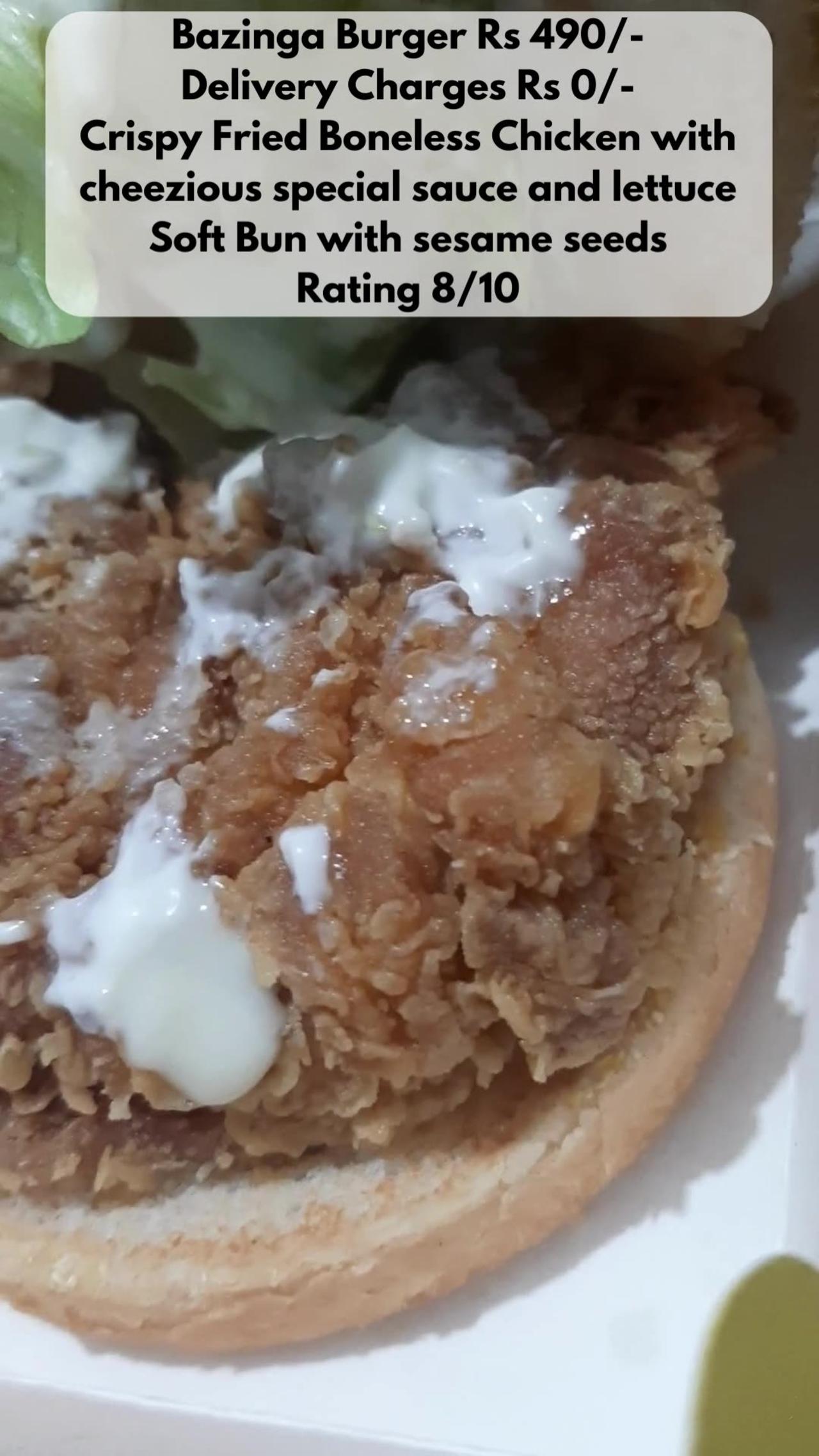 Cheezious Chicken Bazinga Burger | Review - One News Page VIDEO