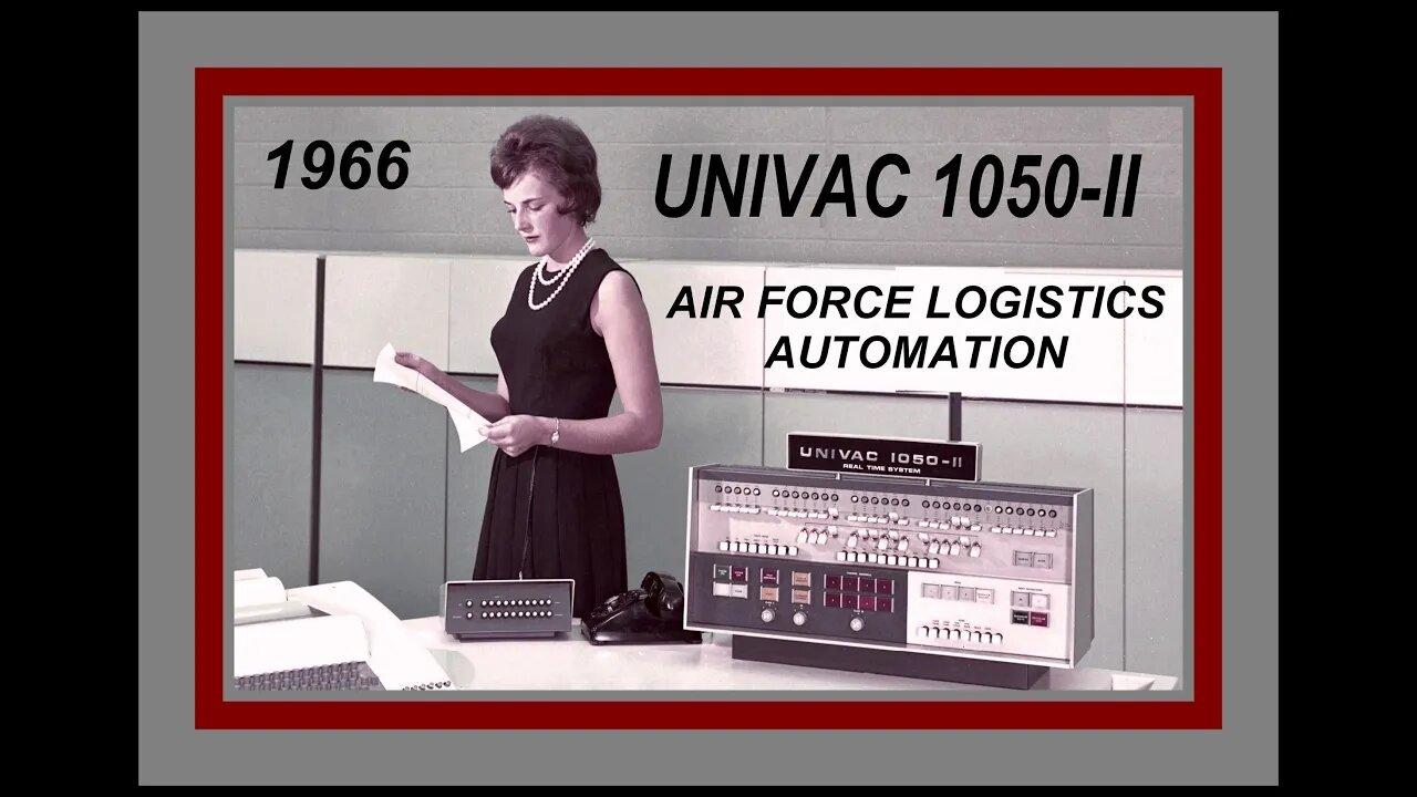 Vintage Sperry-Rand UNIVAC 1050 U.S. Air Force - One News Page VIDEO