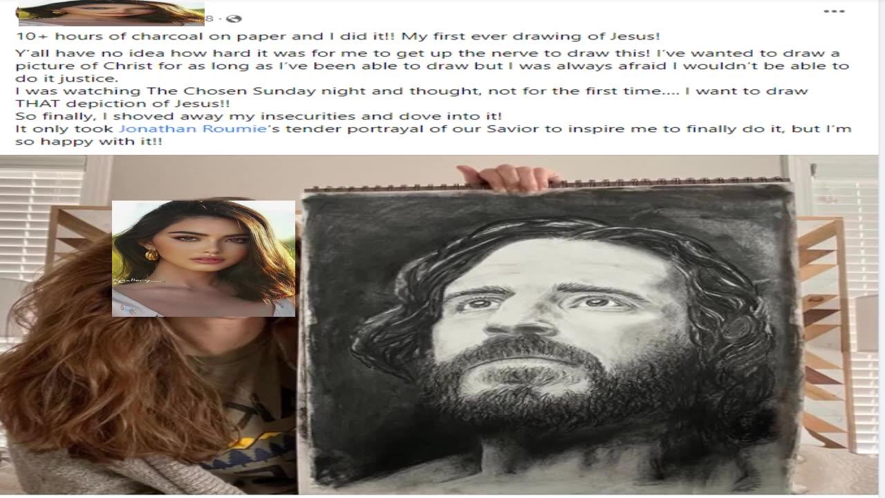 The Chosen fan paints beautiful charcoal - One News Page VIDEO