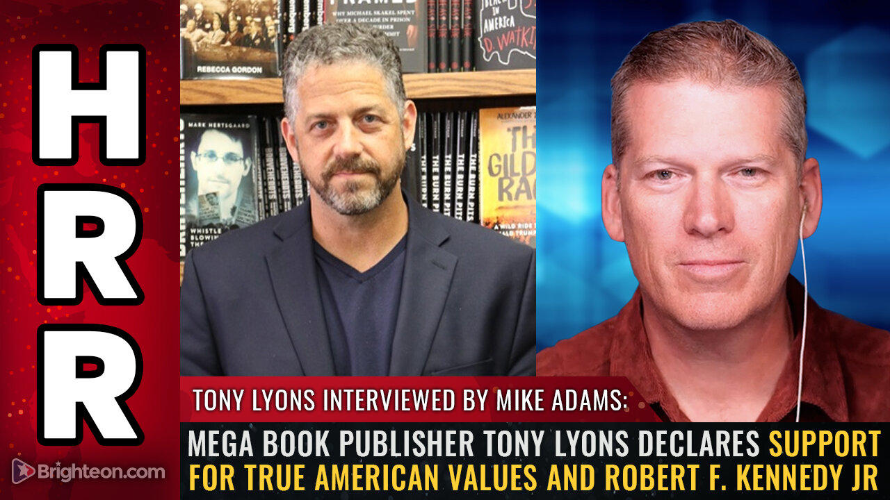 Mega book publisher Tony Lyons declares support - One News Page VIDEO
