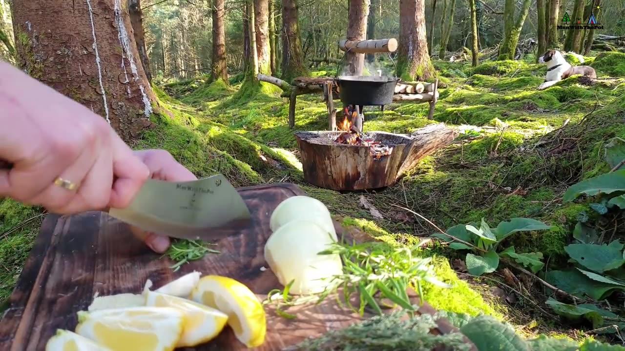 Whole Chicken Prepared for Camping in Forest - One News Page VIDEO