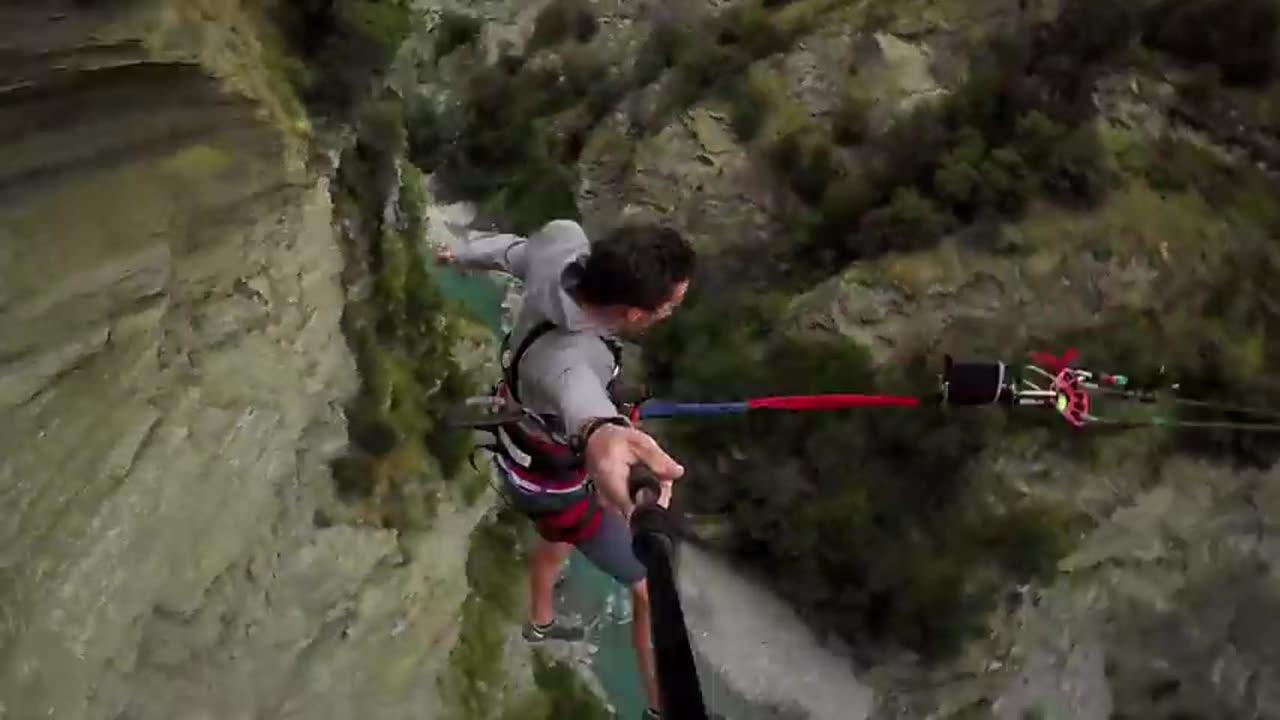 Extreme bungy Jumping with Cliff jump - One News Page VIDEO