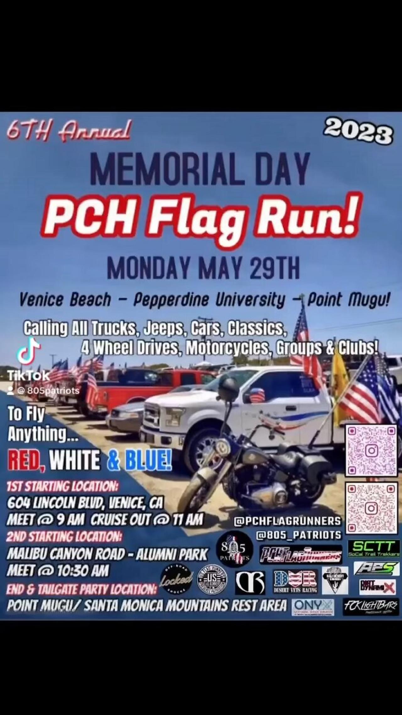 6th Annual Memorial Day PCH Flag Run! - One News Page VIDEO