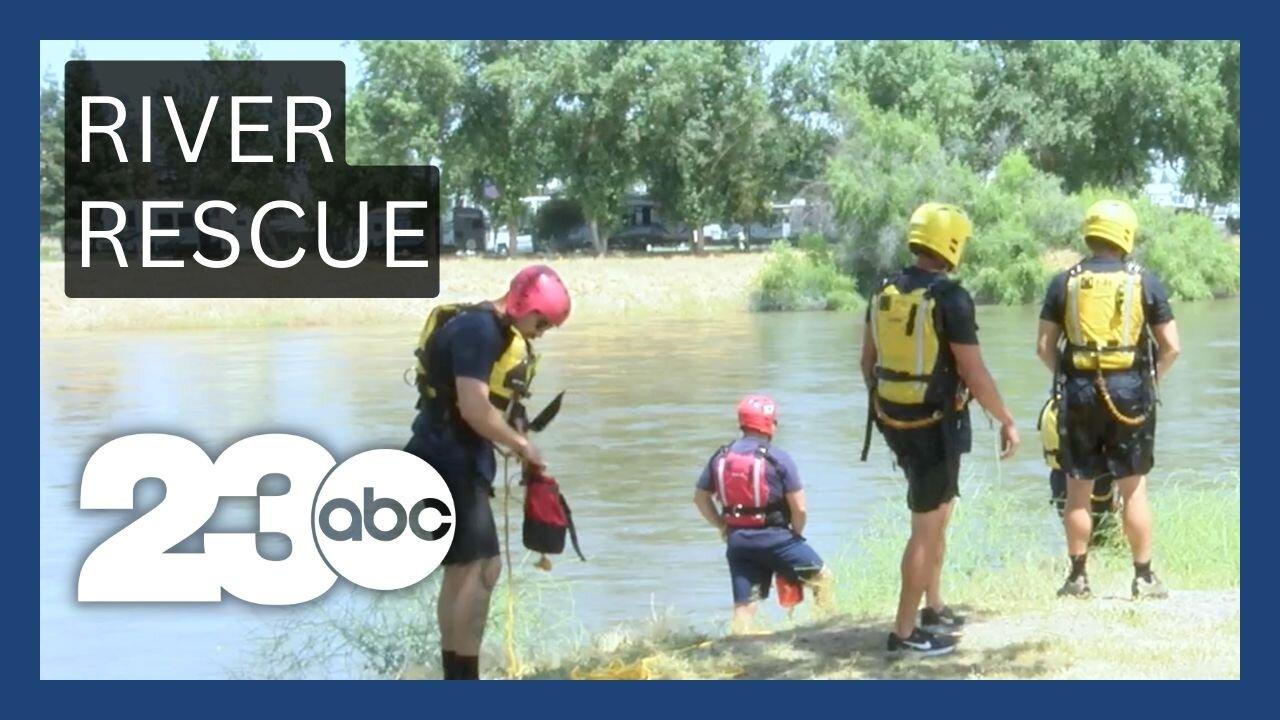 KCFD Swift Water Rescue Team demonstrates rescue - One News Page VIDEO