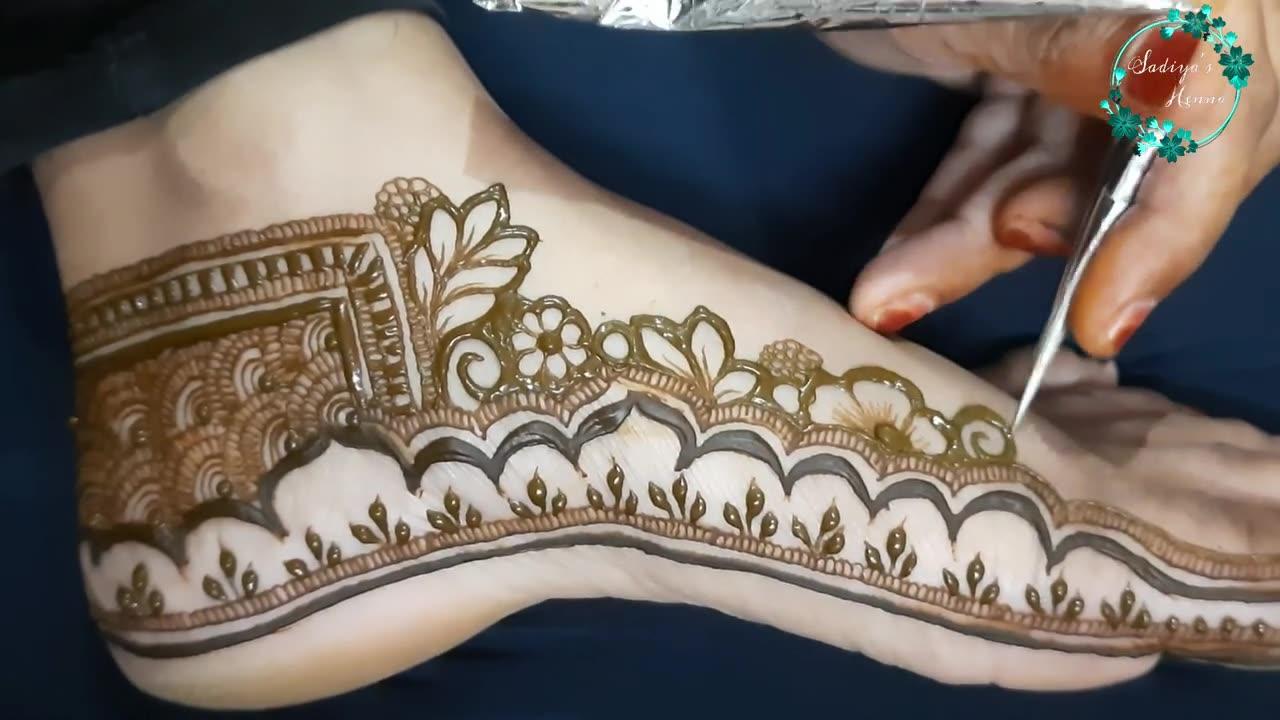 Mehndi class 27 | Easy Feet Border Mehndi design - One News Page VIDEO