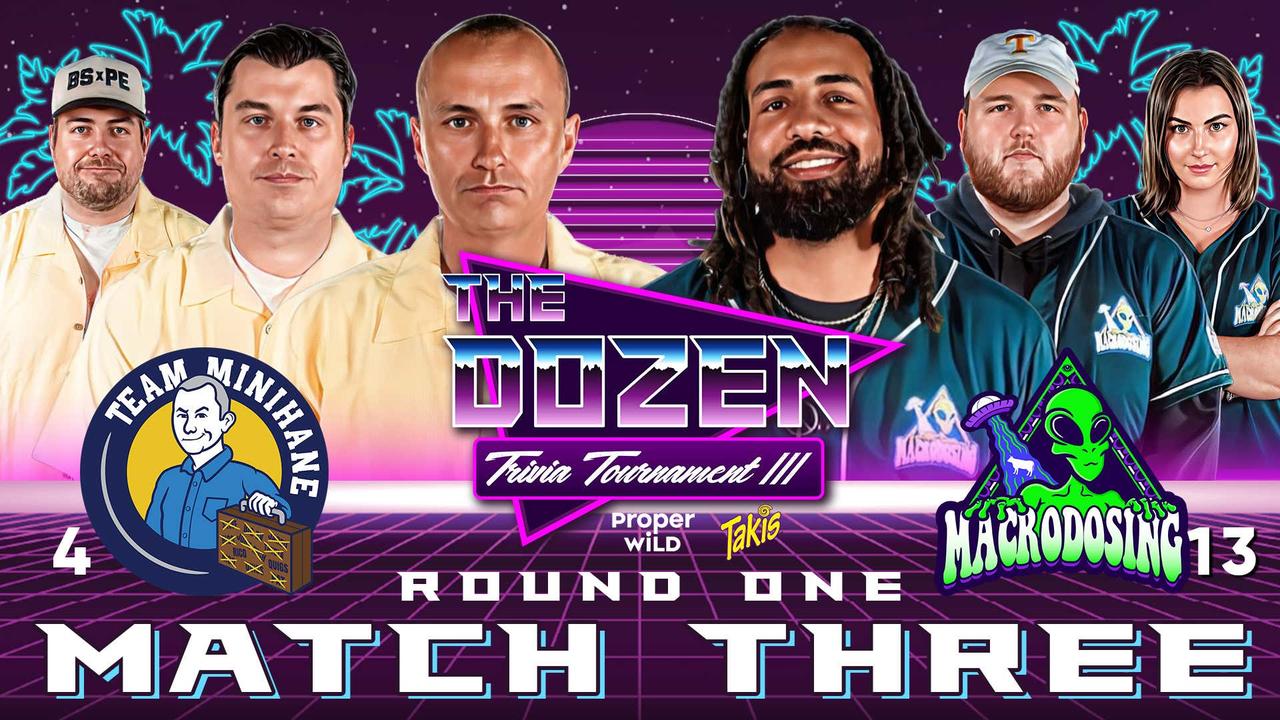 4-Team Minihane vs. 13-Macrodosing (The Dozen: - One News Page VIDEO