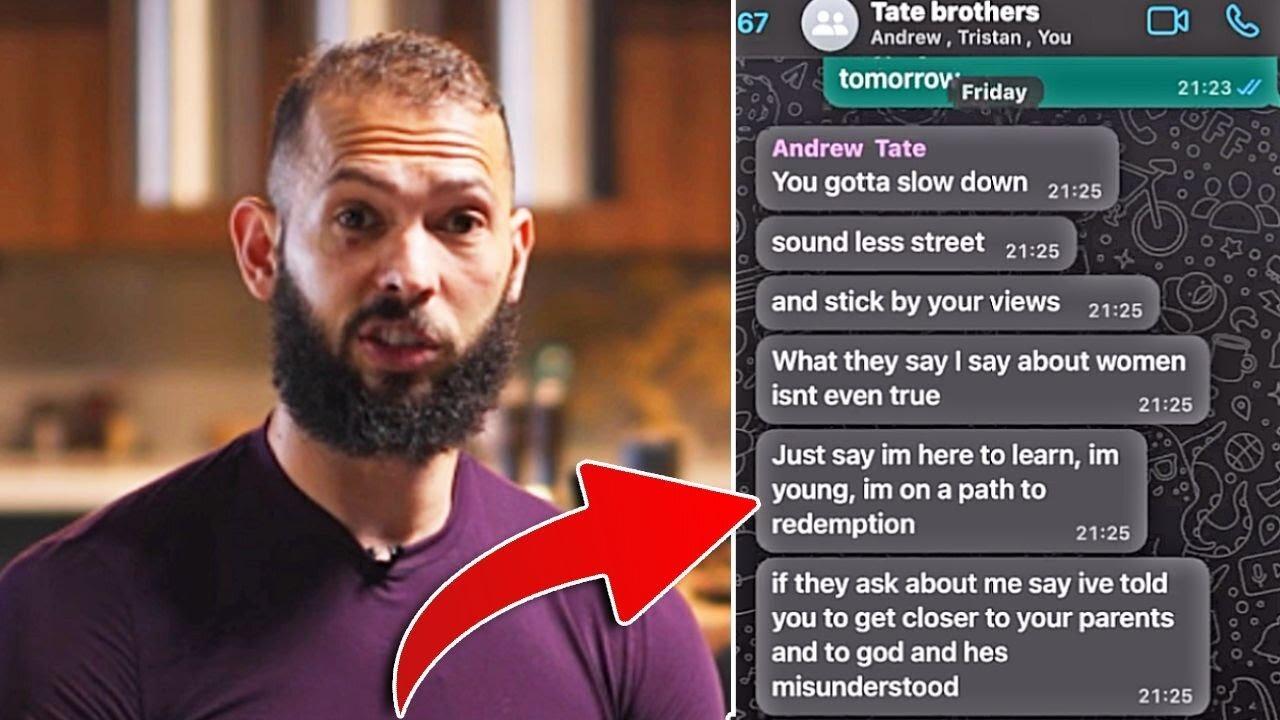 Andrew Tate LEAKED Messages After BBC Interview - One News Page VIDEO