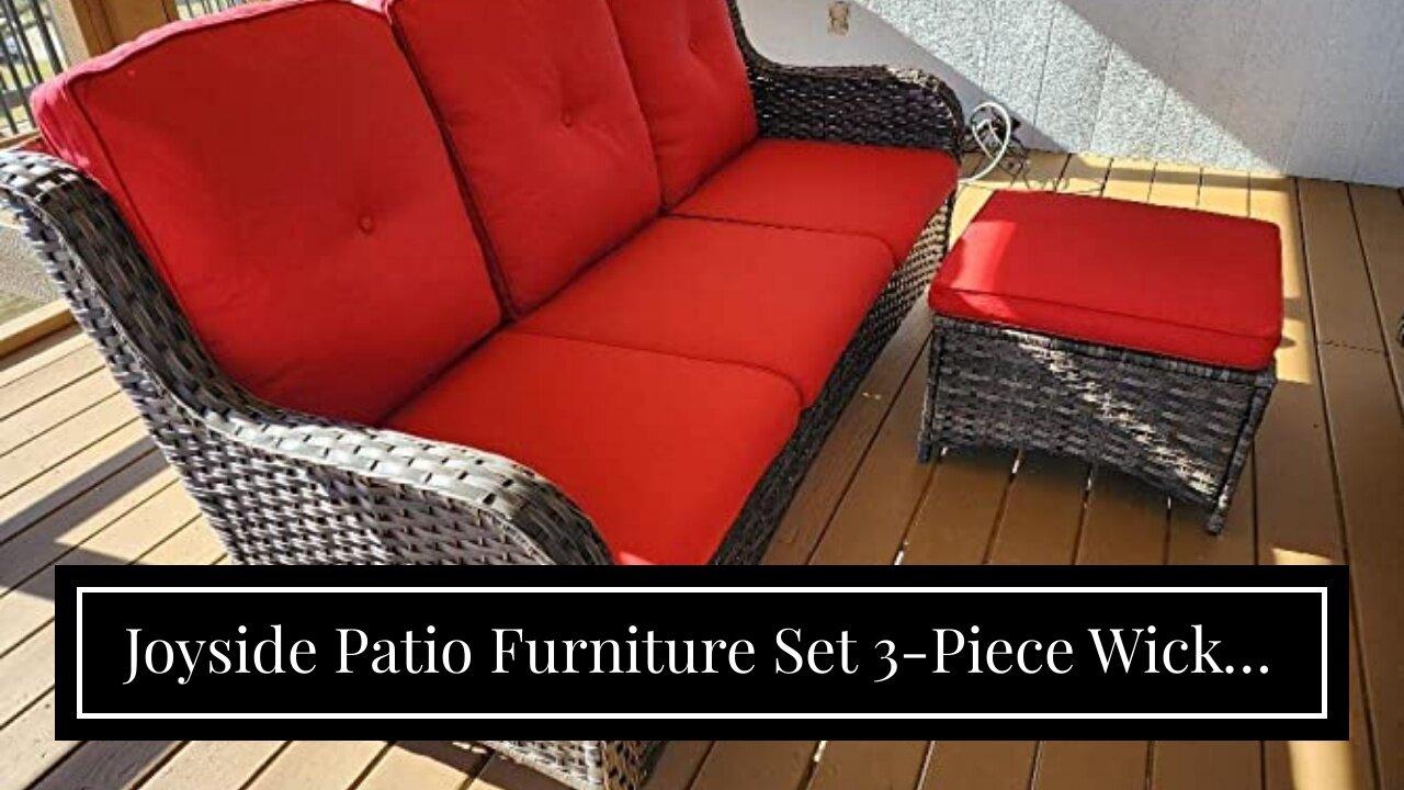Joyside Patio Furniture Set 3-Piece Wicker - One News Page VIDEO