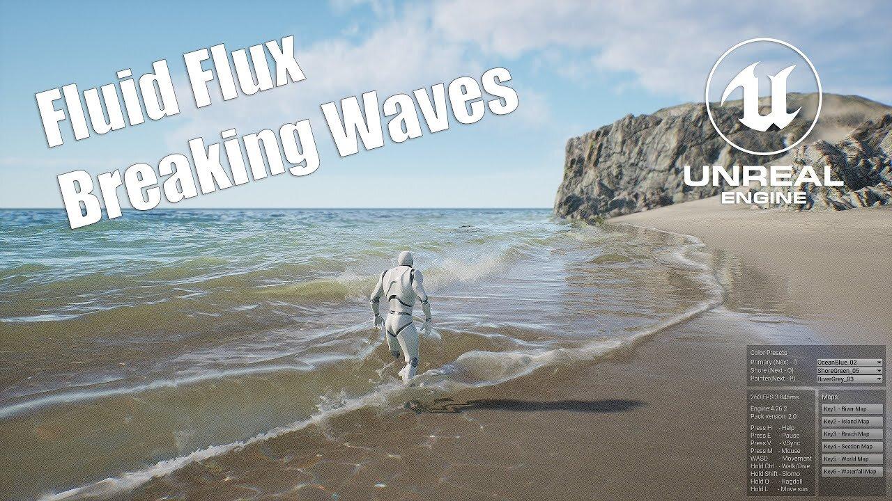 Unreal Engine 5 Fluid Flux 2.0 Breaking Waves - One News Page VIDEO