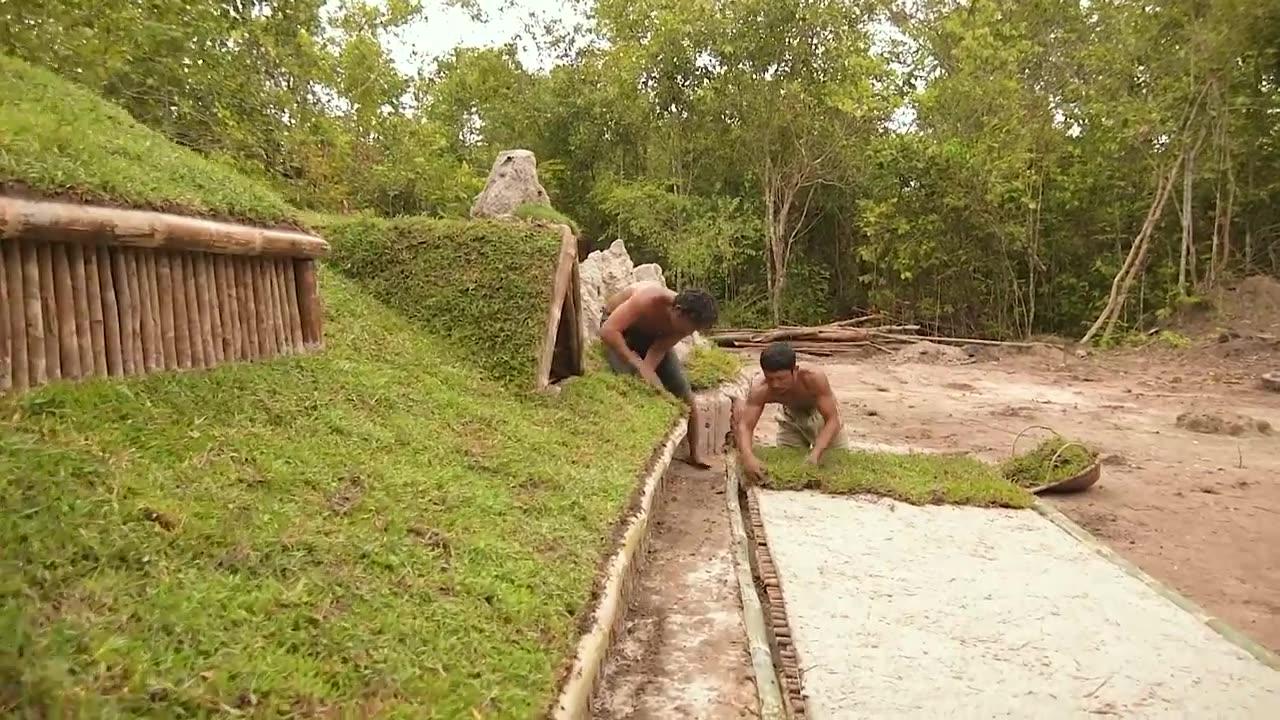 Building underground hut with grass roof & - One News Page VIDEO