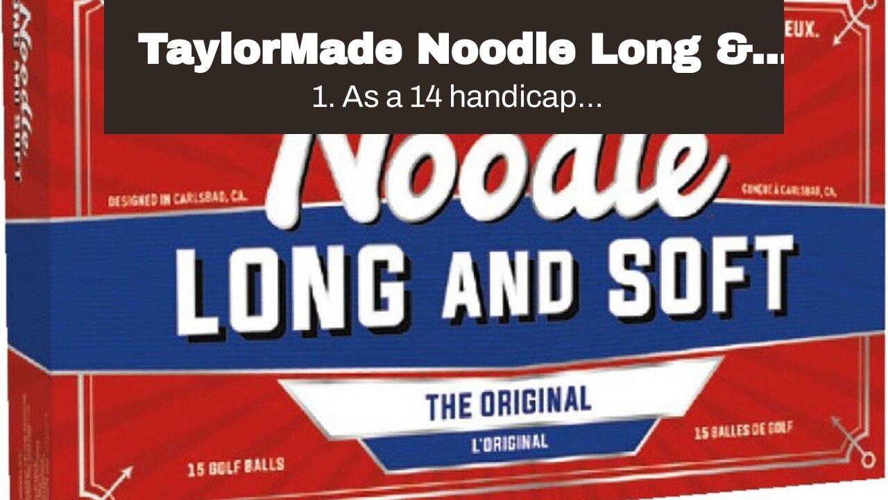 TaylorMade Noodle Long & Soft Golf Balls - One News Page VIDEO