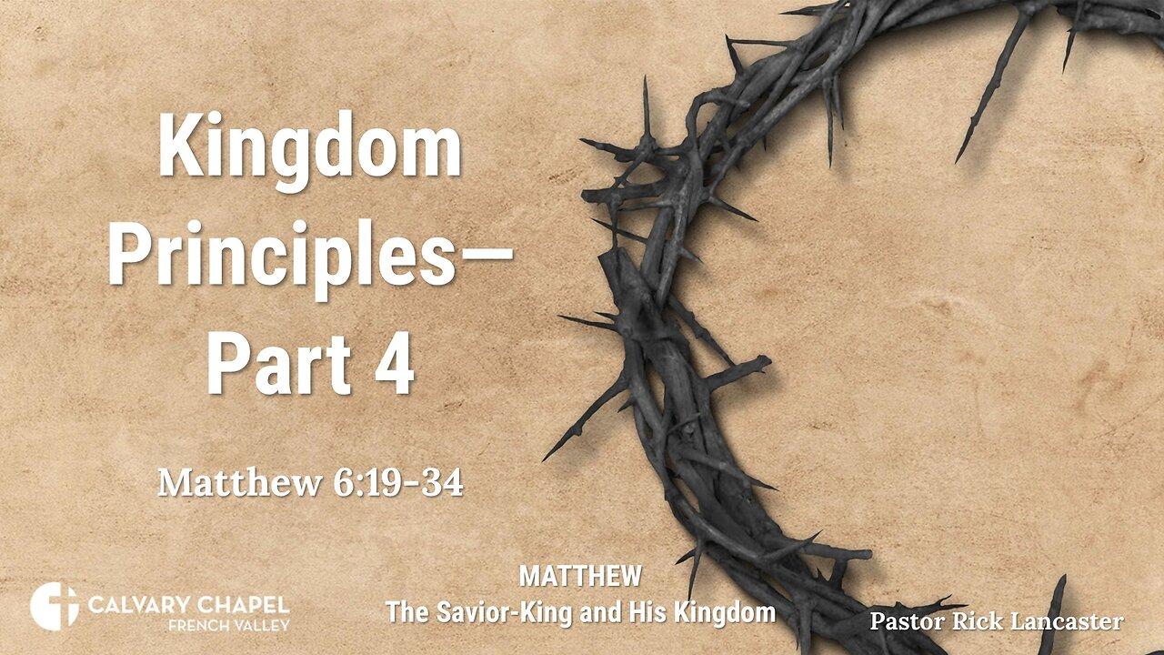 Kingdom Principles – Part 4 – Matthew - One News Page VIDEO
