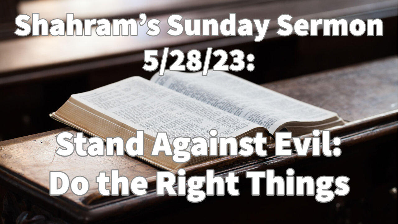 Stand Against Evil: Do the Right Thing, Sunday - One News Page VIDEO
