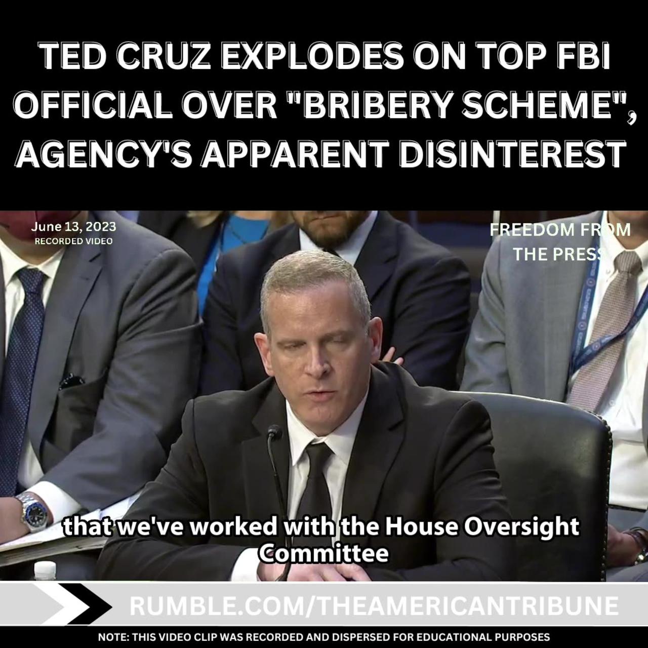 Ted Cruz DEMOLISHES the Weaponized FBI. - One News Page VIDEO