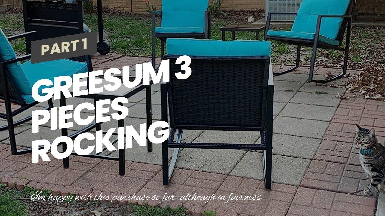 Greesum 3 Pieces Rocking Wicker Bistro Set, - One News Page VIDEO