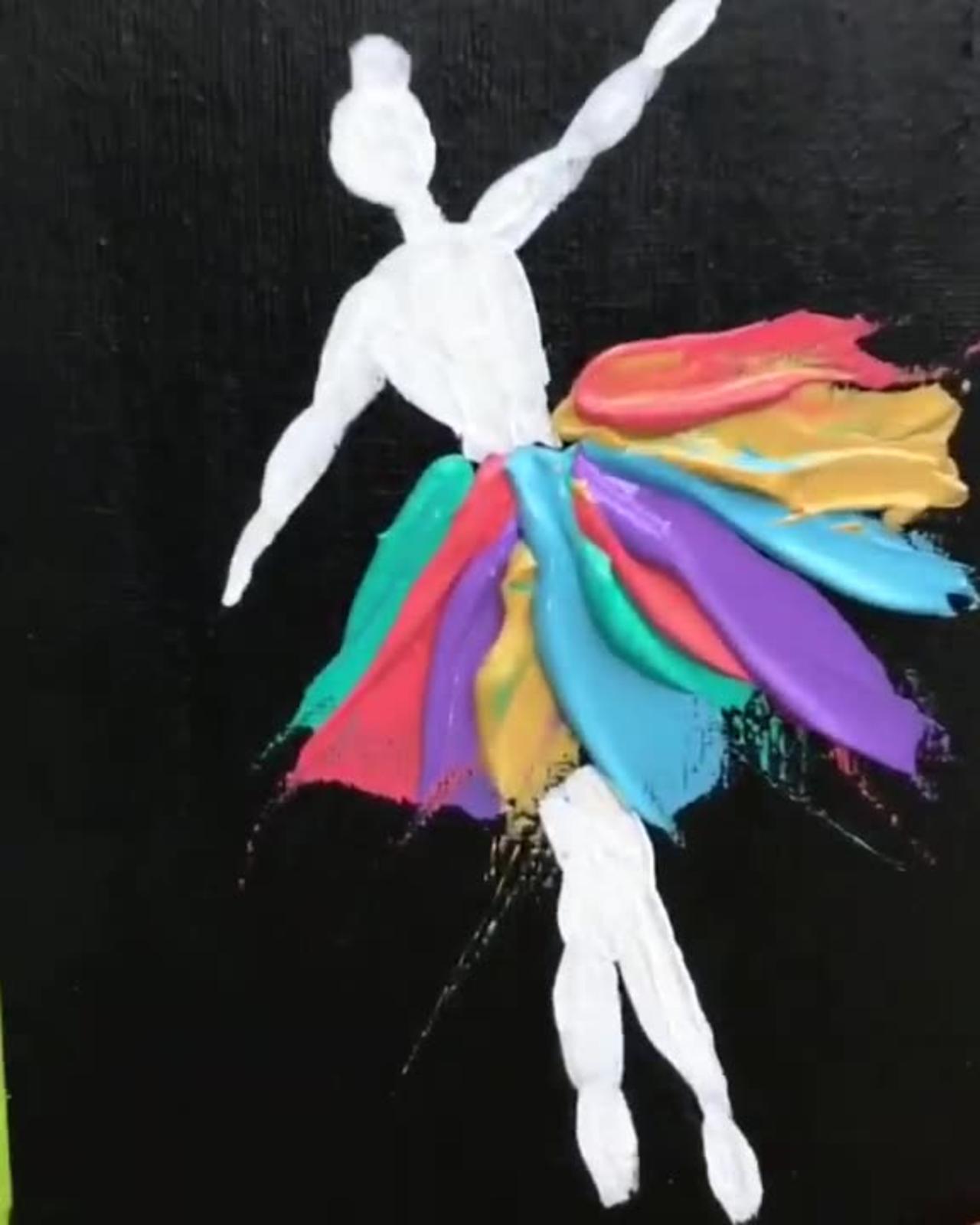 Dancing Girl Abstract Art painting on Original - One News Page VIDEO