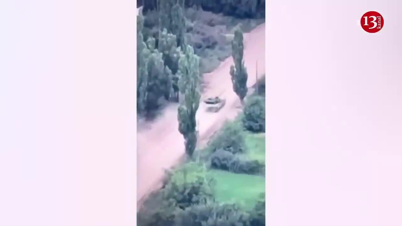 A moving Russian tank is hit - Crew members seek - One News Page VIDEO