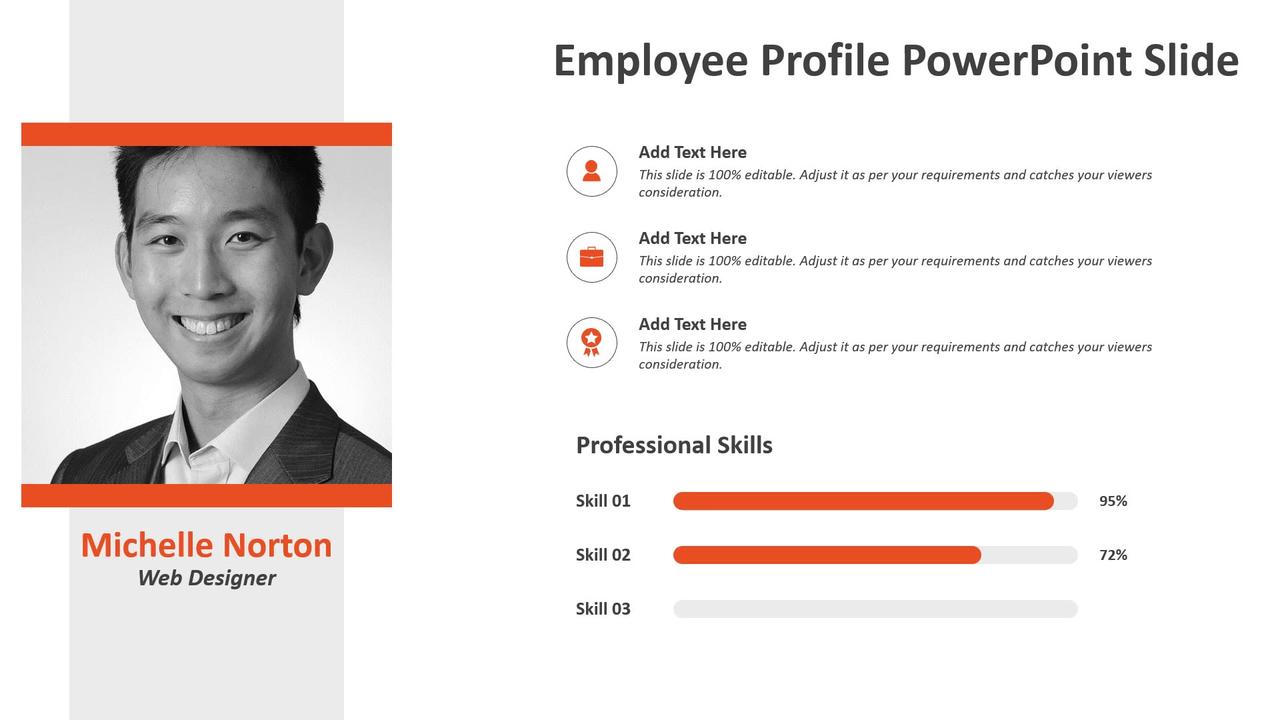 Employee Profile PowerPoint Slide - One News Page VIDEO